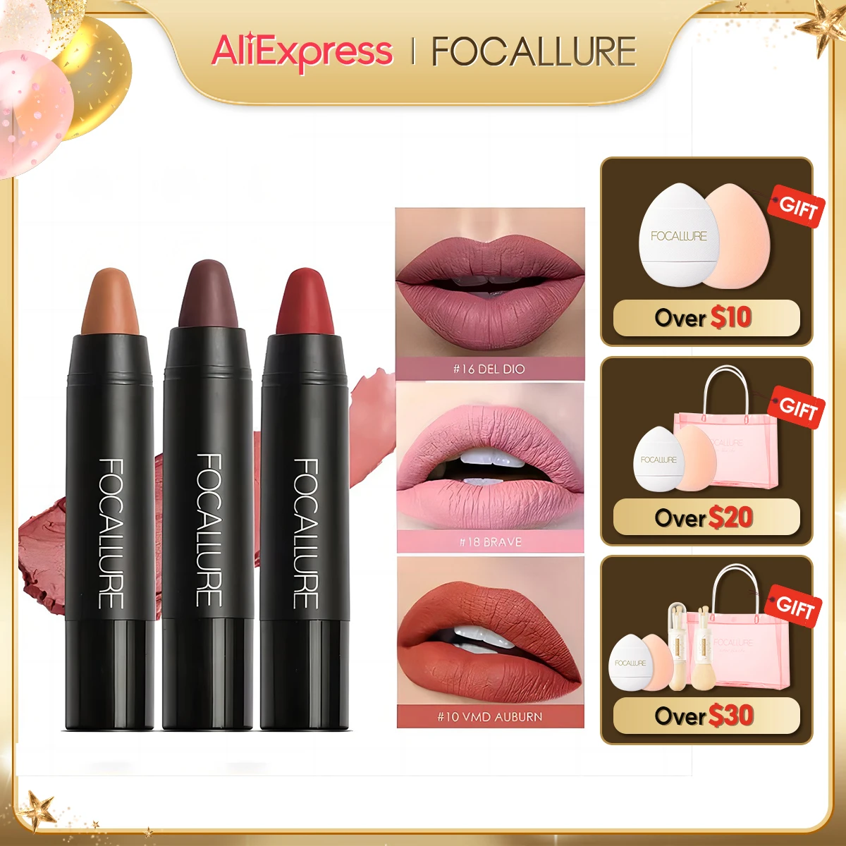 FOCALLURE-27-Colors-Matte-Lipstick-Long-Lasting-Waterproof-Sexy-Lipbalm ...