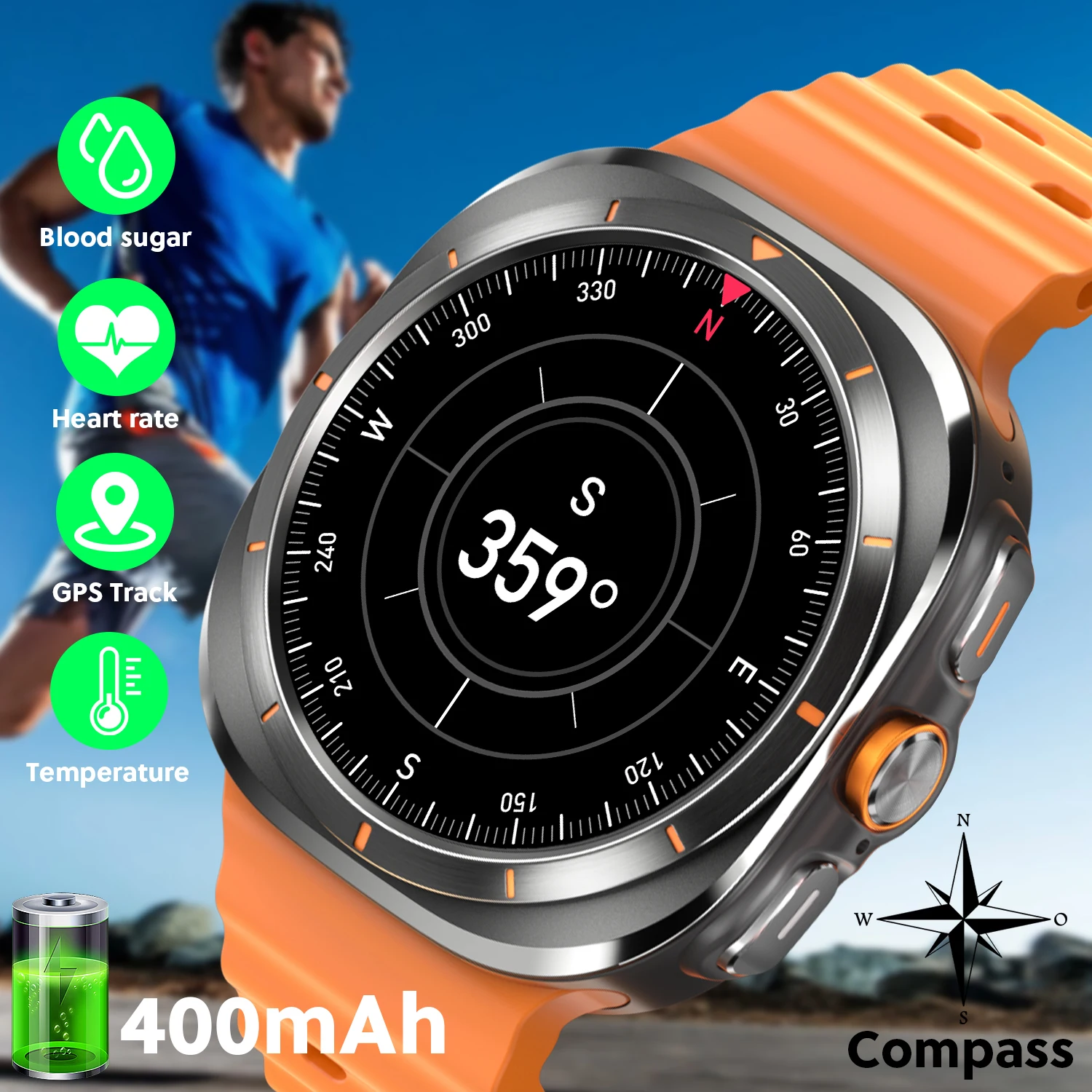 New-Galaxy-Z7-Ultra-Smartwatch-Men-AMOLED-HD-Screen-Multi-Function ...