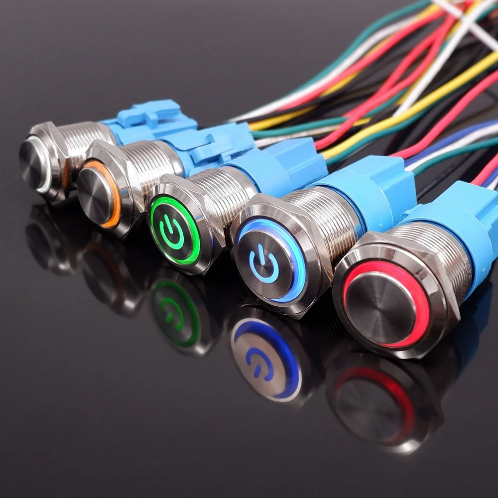 16-19-22mm-Push-Button-PC-Power-Start-Stop-Switch-Car-Ignition-Button ...