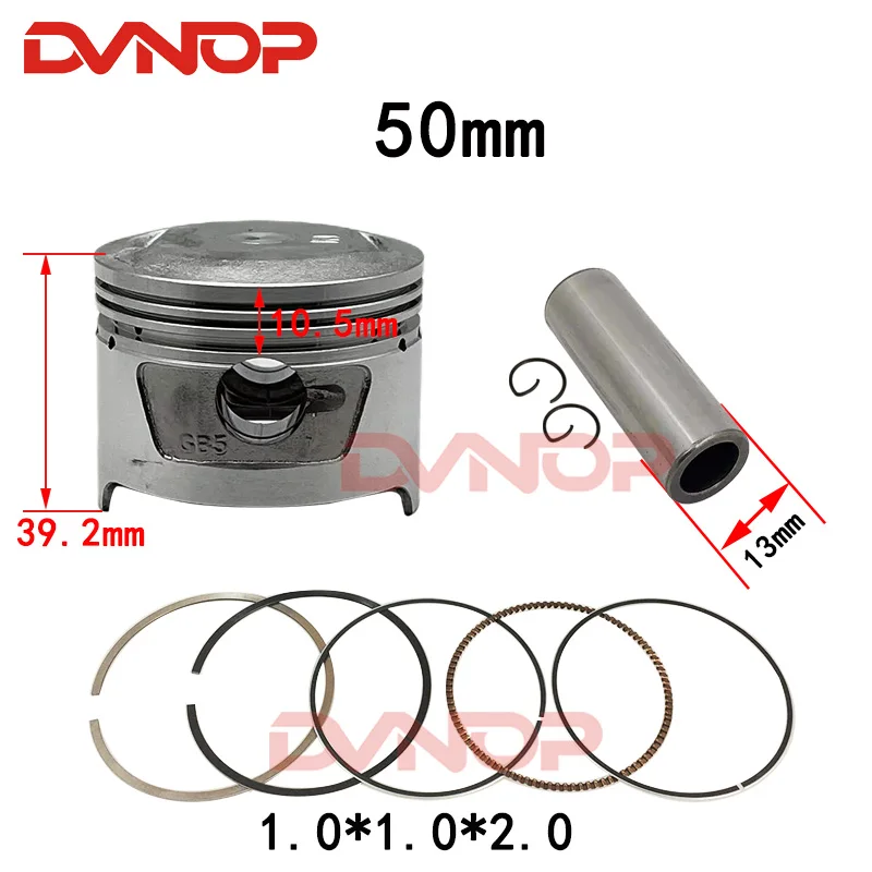 Motorcycle Piston Ring Kit For 50mm HONDA ATC70 CT70 C70 TRX70 CRF70 ...