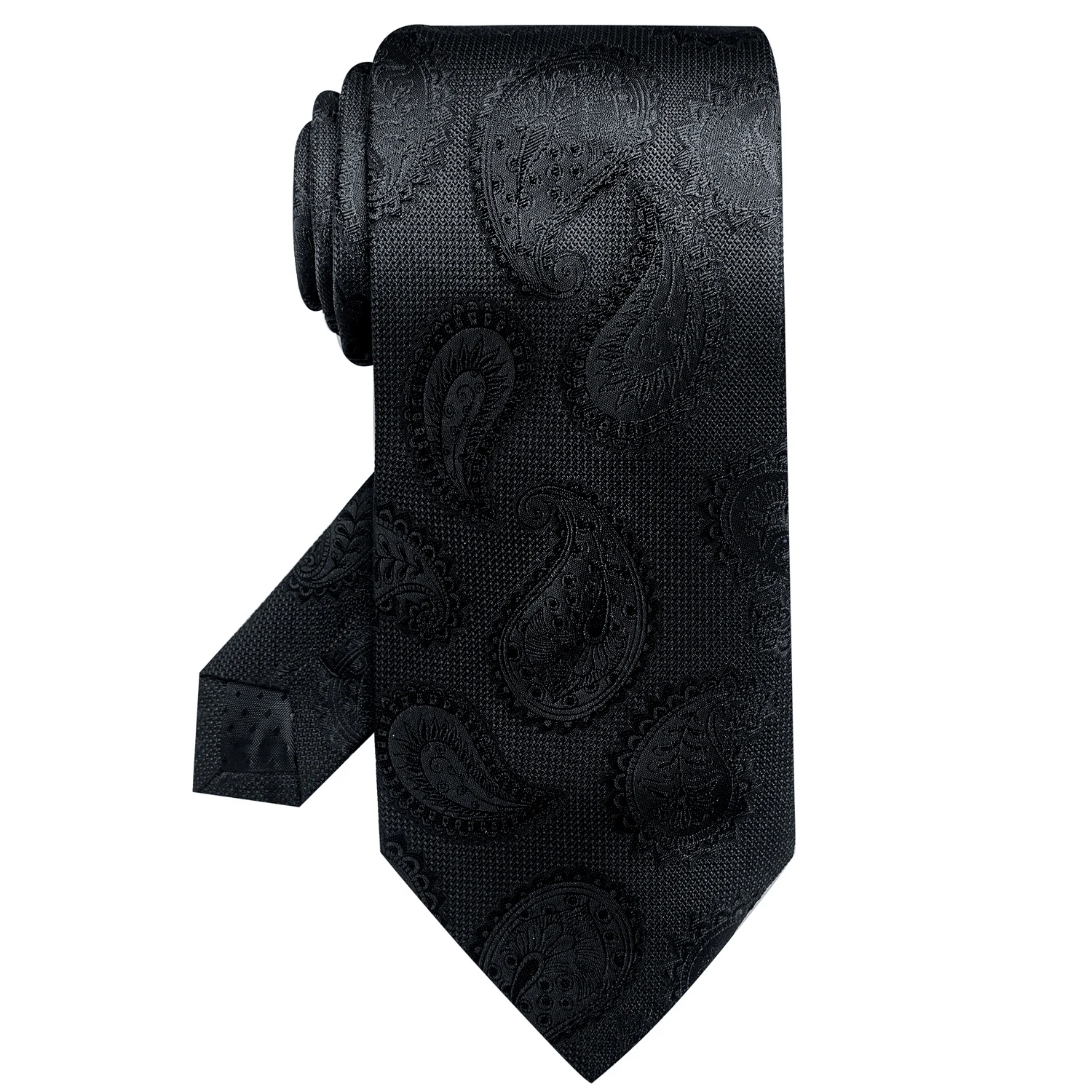 Corbata-Negra-de-seda-de-grado-superior-para-hombre-7-5-cm-ropa-Formal ...