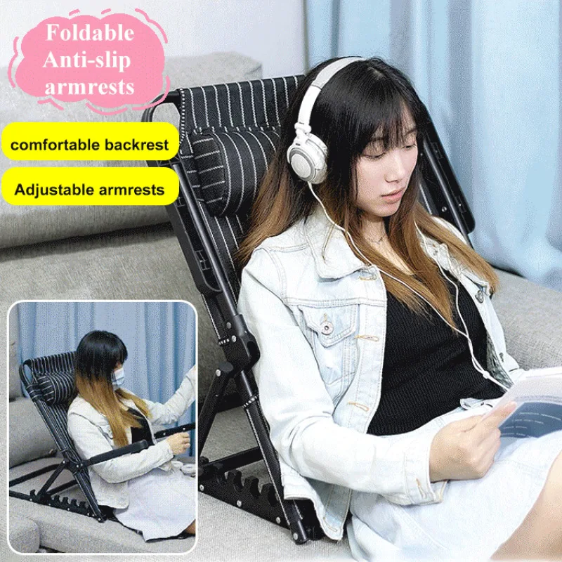 Foldable Lifting Bed Backrest Chair Student Dormitory sofa Lazy Back ...