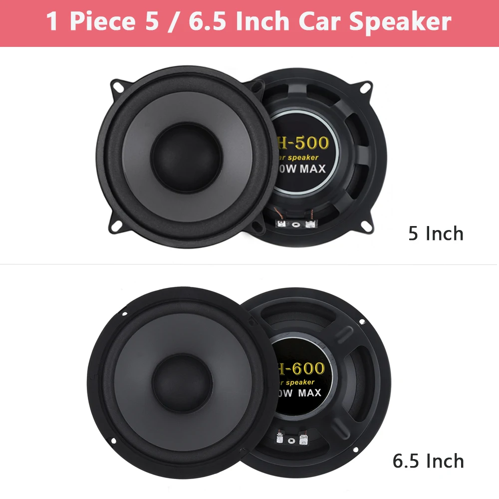 1Piece 5/6.5 Inch Car Speakers 2-Way Door Subwoofer Car Audio Music ...