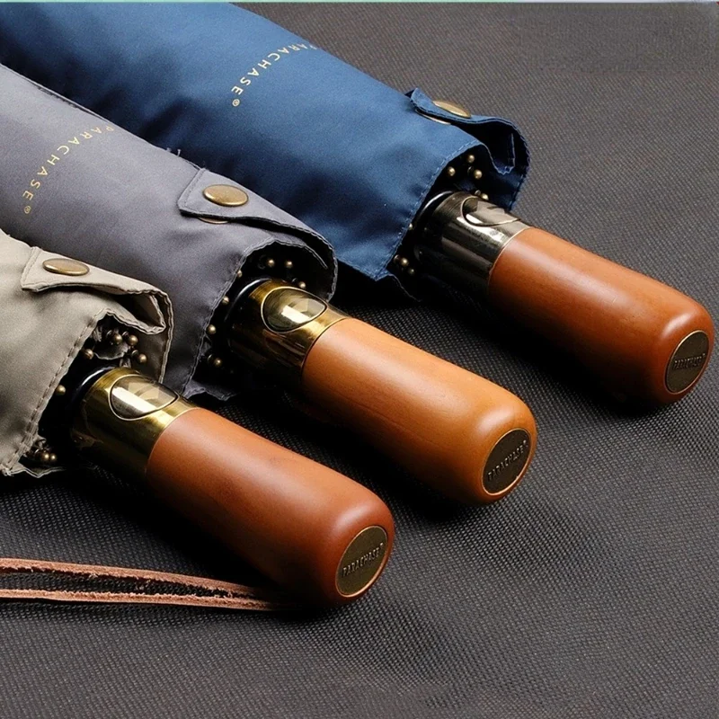 Parachase Large Rain Umbrella for Men 120cm Big Folding Automatic ...