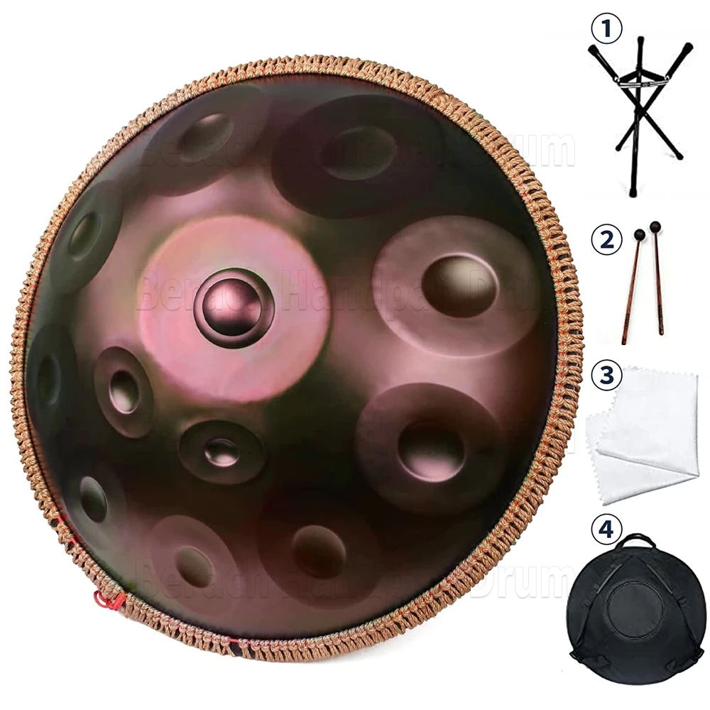 440hz D-minor Handpan Drum Instrument 9/12 Notes 22 Inch Steel Tongue ...