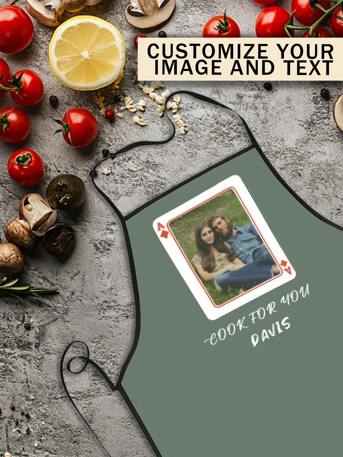 Customized Print Text Men's Kitchen Apron Signature Kitchen Aprons Home ...