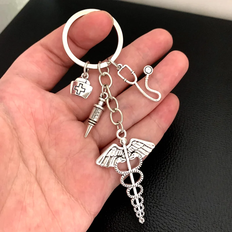 Syringe-Stethoscope-Keychains-Key-Chain-Keyring-Doctor-Nurse-Physicians ...
