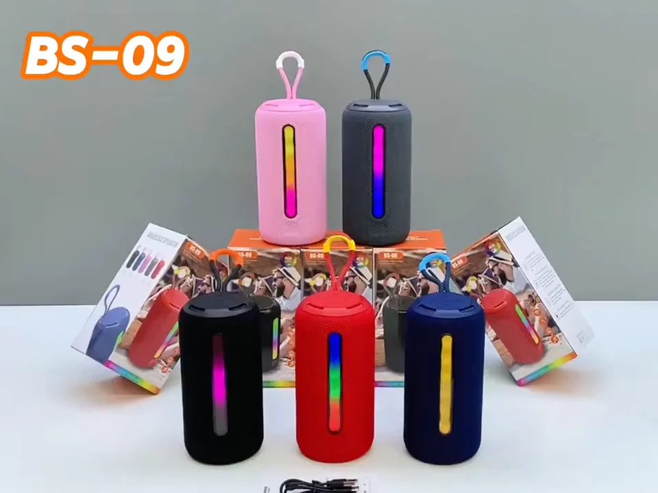 Premium RGB Speaker Bluetooth Wireless Speaker BS 09 with Beast powerful Sound RGB lightning ...