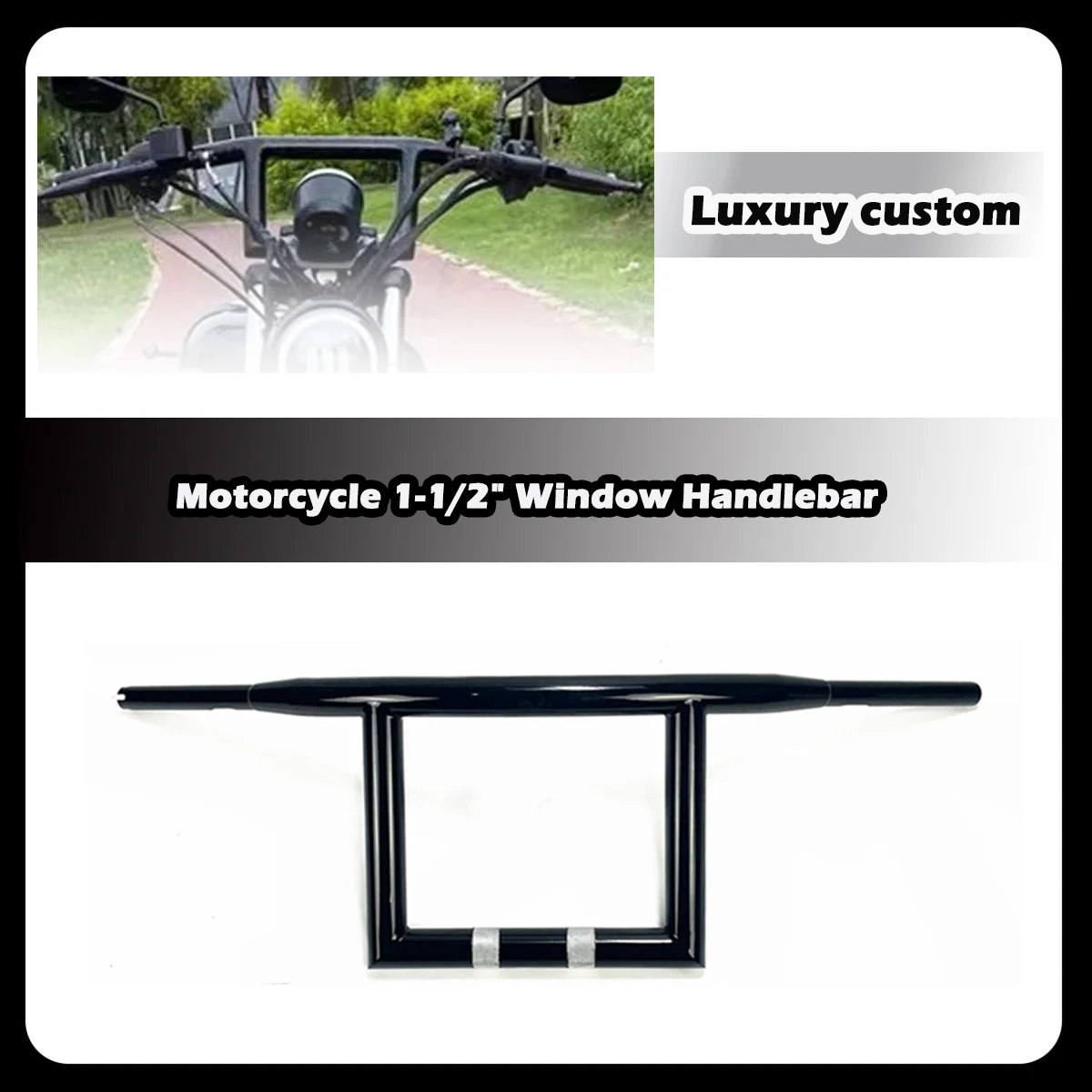 ZDQ-Premium-Custom-Motorcycle-1-1-2-Window-Handlebar-For-Harley-Dyna ...