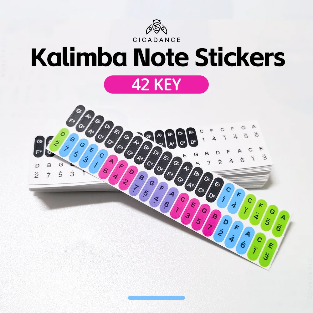 42-Key-Kalimba-Scale-Stickers-Thumb-Piano-Music-Note-Sticker-Tabs-For ...