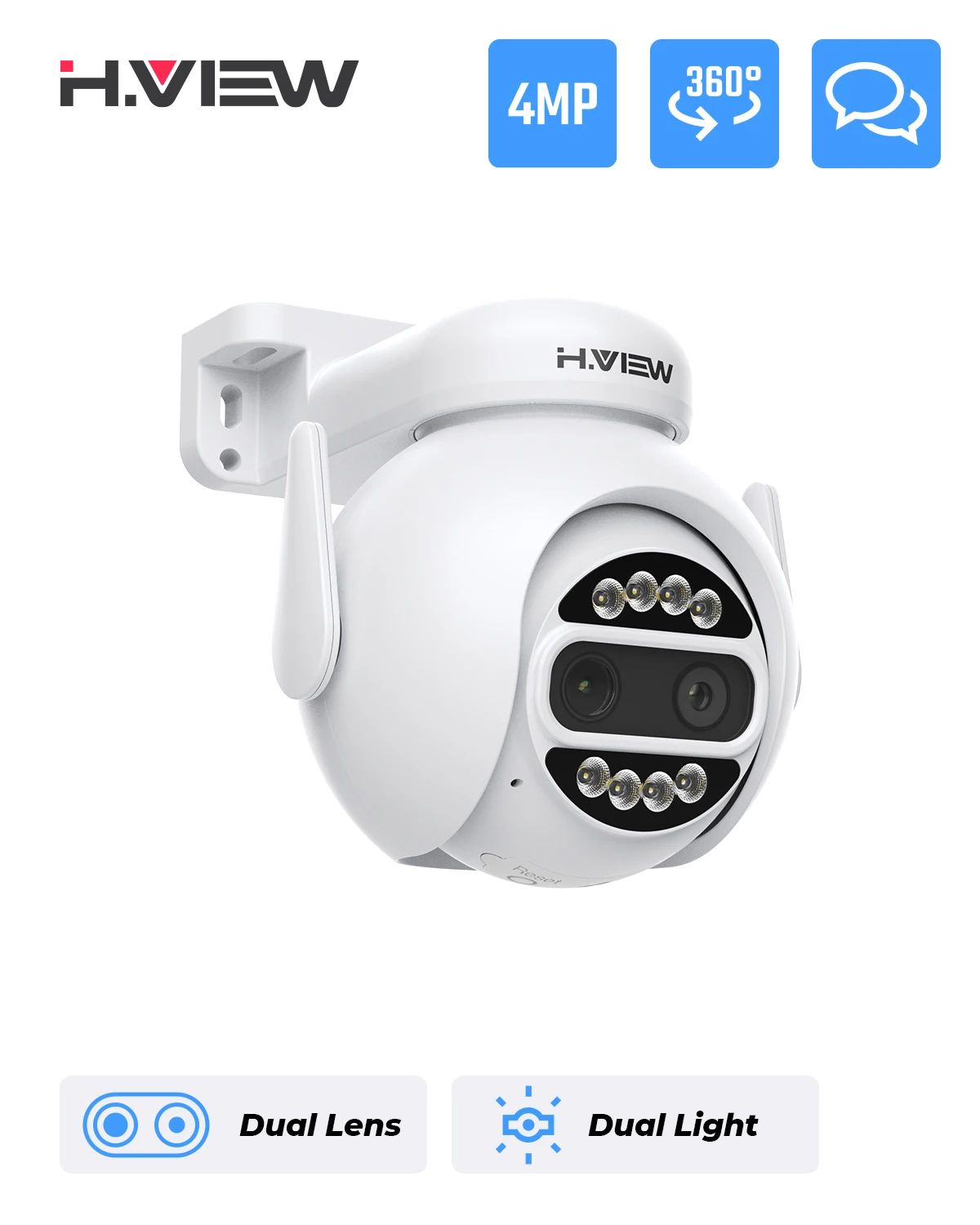 H-VIEW-PTZ-IP-Camera-8x-Zoom-Dual-Lens-Human-Detect-CCTV-Camera-4MP ...