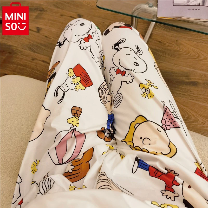 MINISO-Snoopy-Anime-Loose-Pajama-Pants-for-Women-Spring-Autumn-New-Home ...