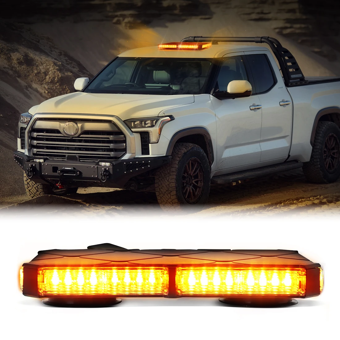 Warning Lamp 48 LED Car Roof Top LED Strobe Light Flashing Red Blue ...