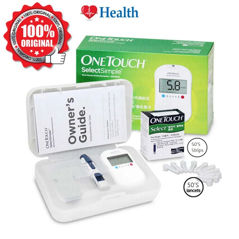 One Touch / Onetouch Select Simple Blood Glucose Monitor with 50pcs ...