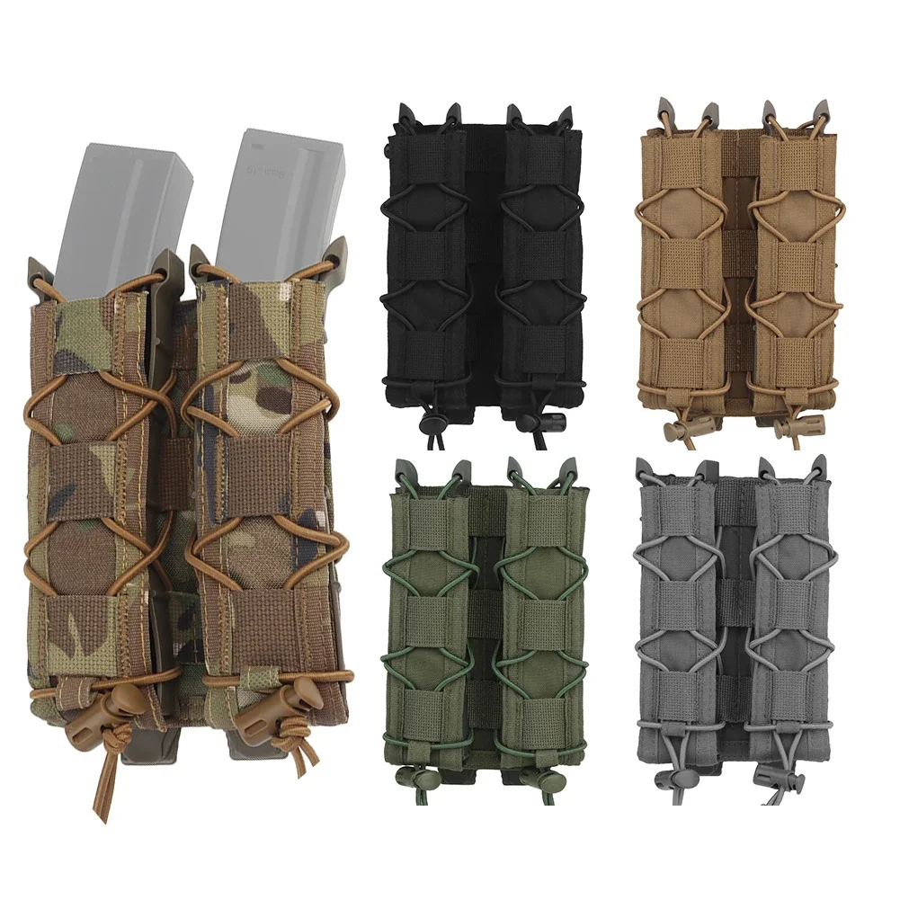 Tiger Type Long Double Mag Pouch Molle Magazine Carrier for Flashlight ...