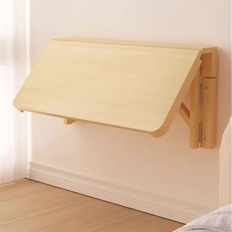 Solid-Wood-Wall-Folding-Table-Wall-Hanging-Computer-Desk-Wall-Mounted ...
