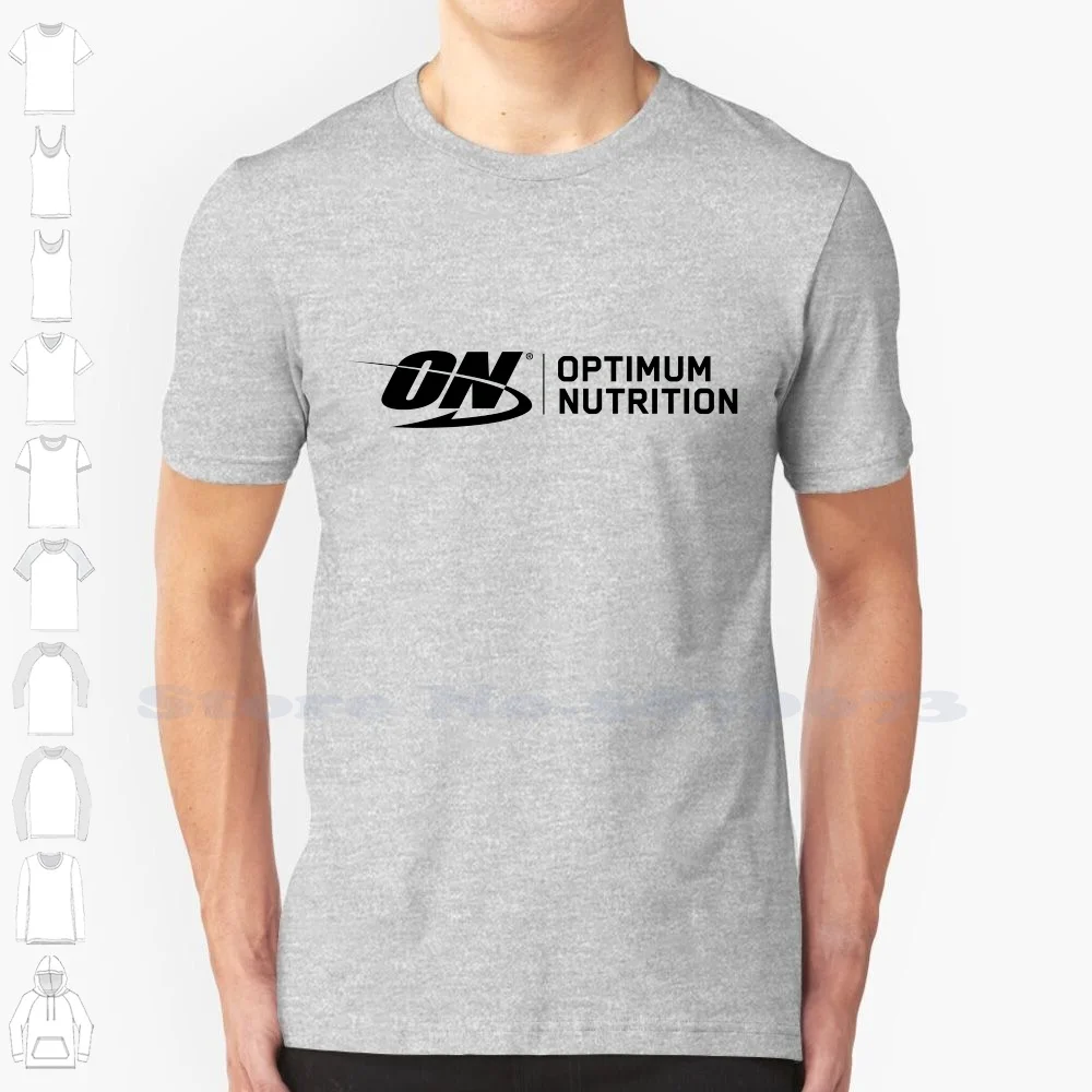 Optimum-Nutrition-Logo-Casual-Streetwear-Print-Logo-T-shirt-Graphic-100 ...