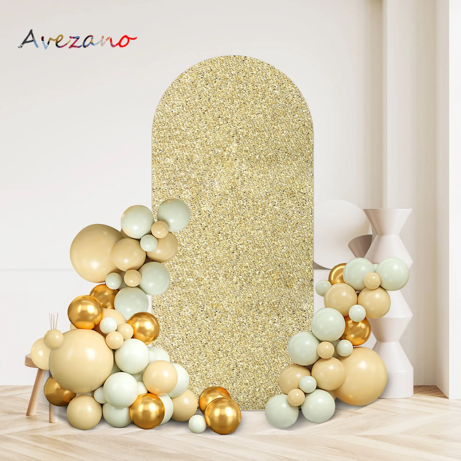 Shiny-Silver-Wedding-Arch-Backdrop-Cover-2-Sided-Birthday-Party-Spandex ...