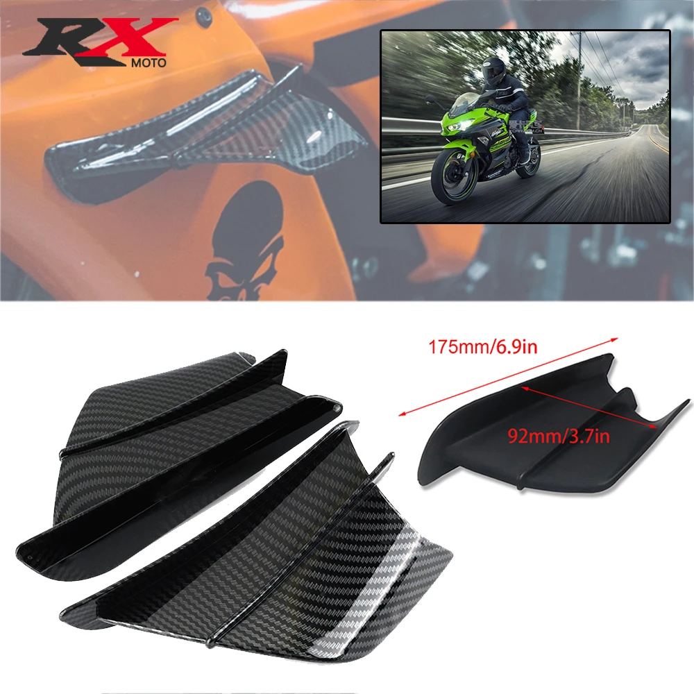 Fairing Side Winglet Aerodynamic Wing Deflector Spoiler for Kawasaki ...