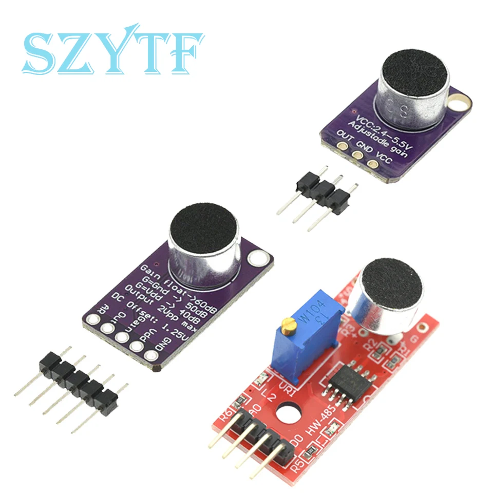 Electret Microphone Amplifier Stable MAX9814 Module Auto Gain Control ...