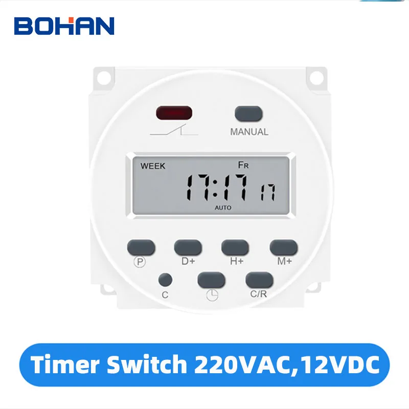 timer 220V 110V 24V 12V CN101A Digital LCD Power Timer Programmable ...