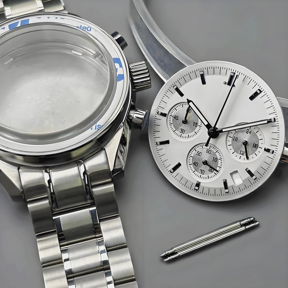 39.7mm VK63 case moon metal case chronograph case bezel,VK63 Business ...