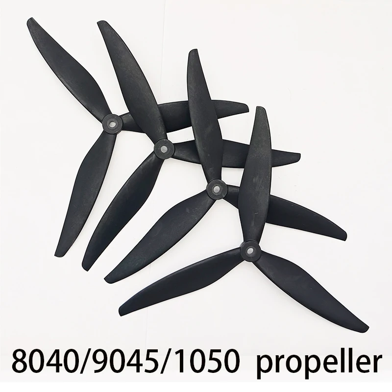 2Pair(2CW+2CCW) 8040/9045/1050 8/9/10 inch 3-Blade Propellers Black ...