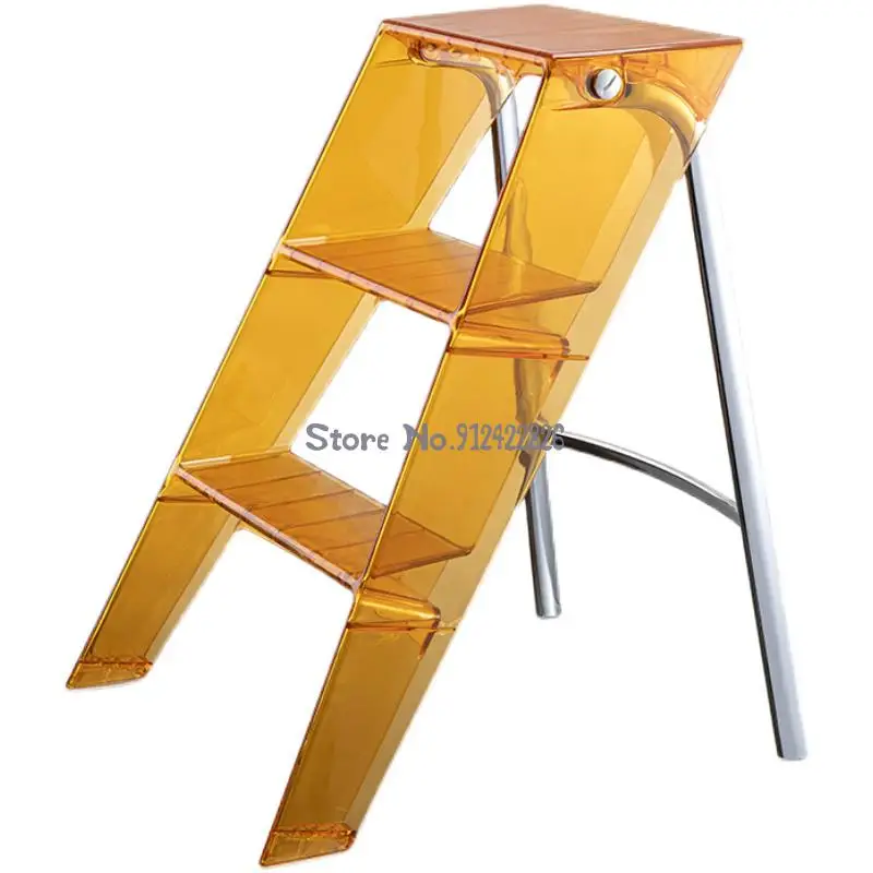 Household multifunctional transparent folding ladder Nordic acrylic ...