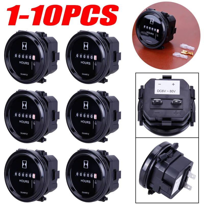 12-24-36V-Digital-Hour-Meter-for-Marine-Boat-Engine-2-Round-Waterproof ...