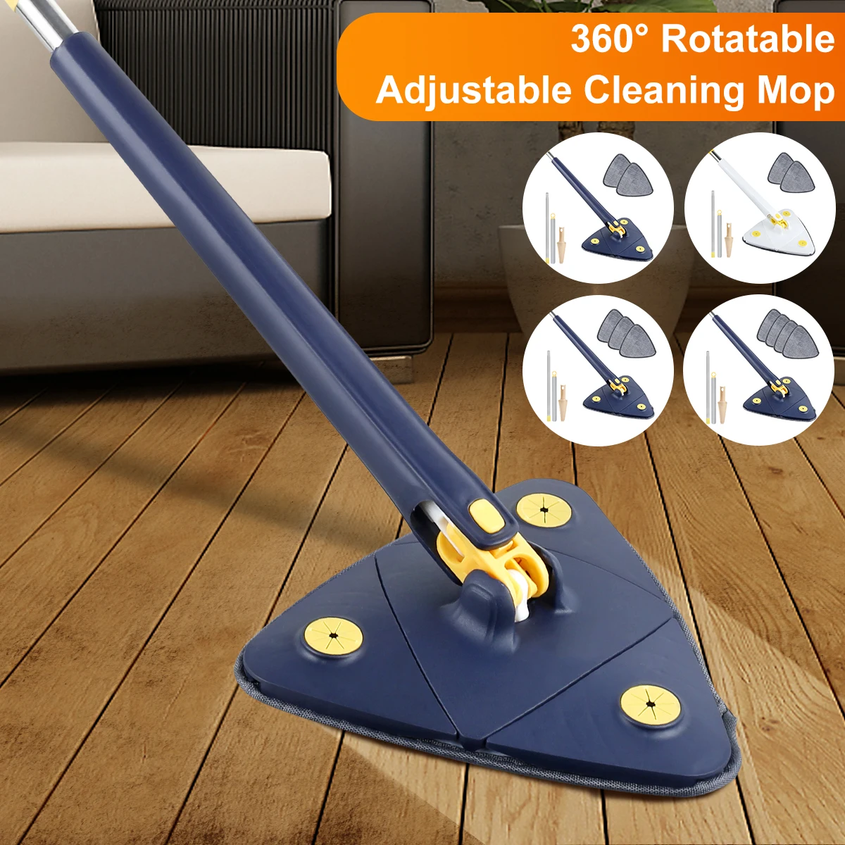 Triangle-Cleaning-Mop-360-Rotatable-Telescopic-Squeeze-Mop-Wet-and-Dry ...