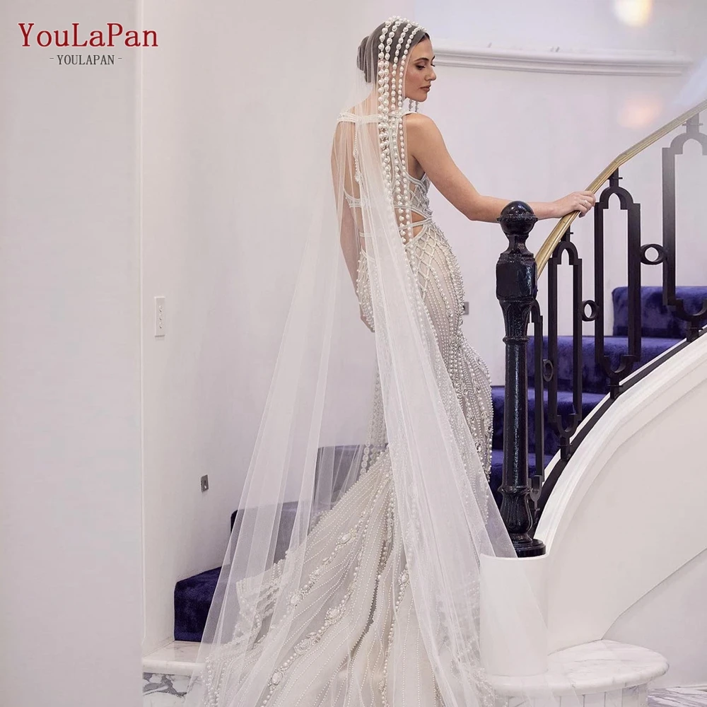 YouLaPan-V159-Luxury-Cathedral-Bridal-Veil-Pearl-Edge-5-Meters-Long ...