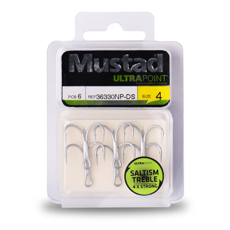 Mustad Treble Hooks Strong Sharp Barbed Hooks Anzuelos Deep Ocean Squid ...