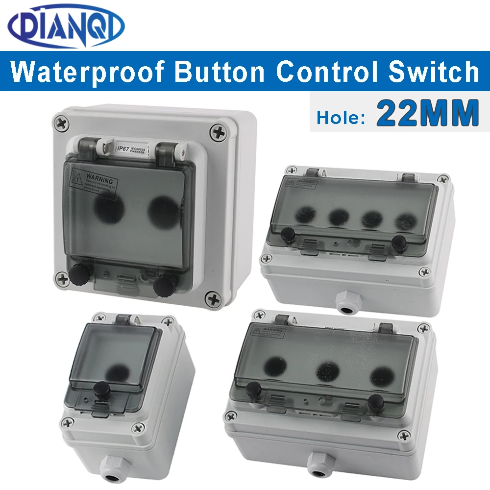 1-2-3-Hole-Waterproof-Button-Box-Outdoor-Switch-Control-Box-for ...