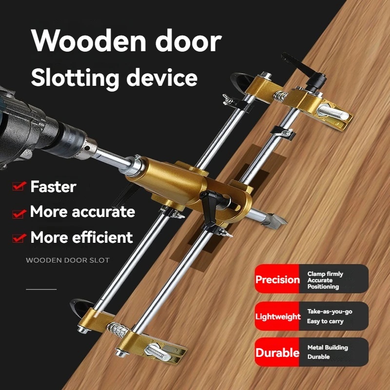Mortise Lock Hole Cutter Set,Wood Door Notching Tool,Professional ...