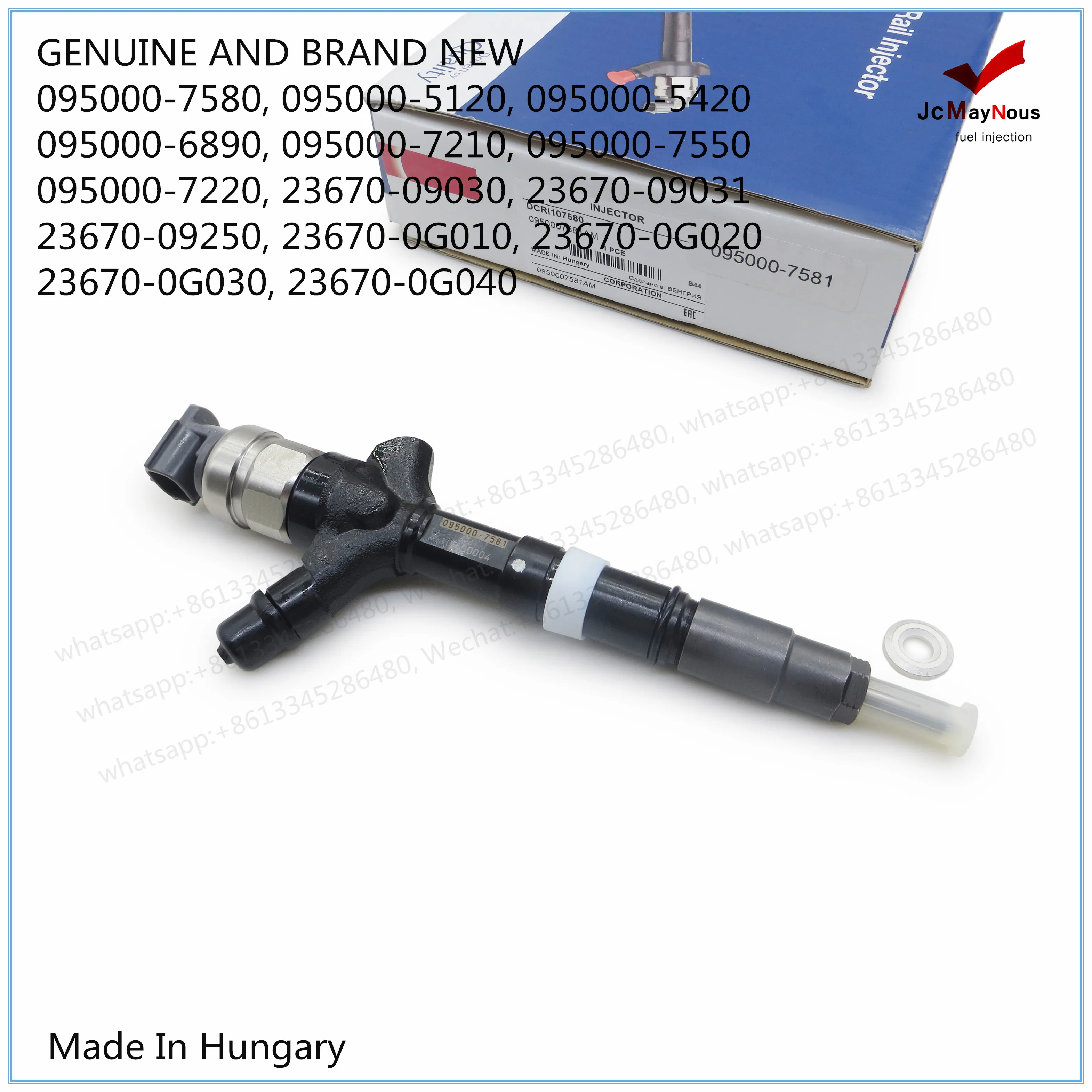 GENUINE AND BRAND NEW DIESEL COMMON RAIL FUEL INJECTOR 095000-7580 ...