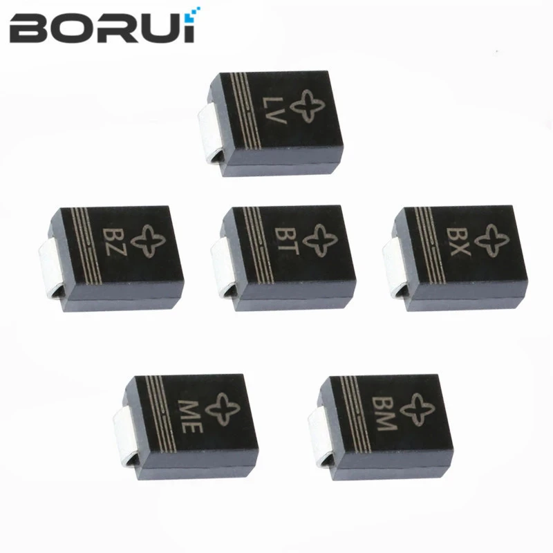 50pcs Smd Tvs Diode Smbj5.0a Smbj5.0ca Smbj6.0a Smbj6.0ca Smbj6.5a Smbj6.8a Smbj6.8ca Smbj7.0a ...