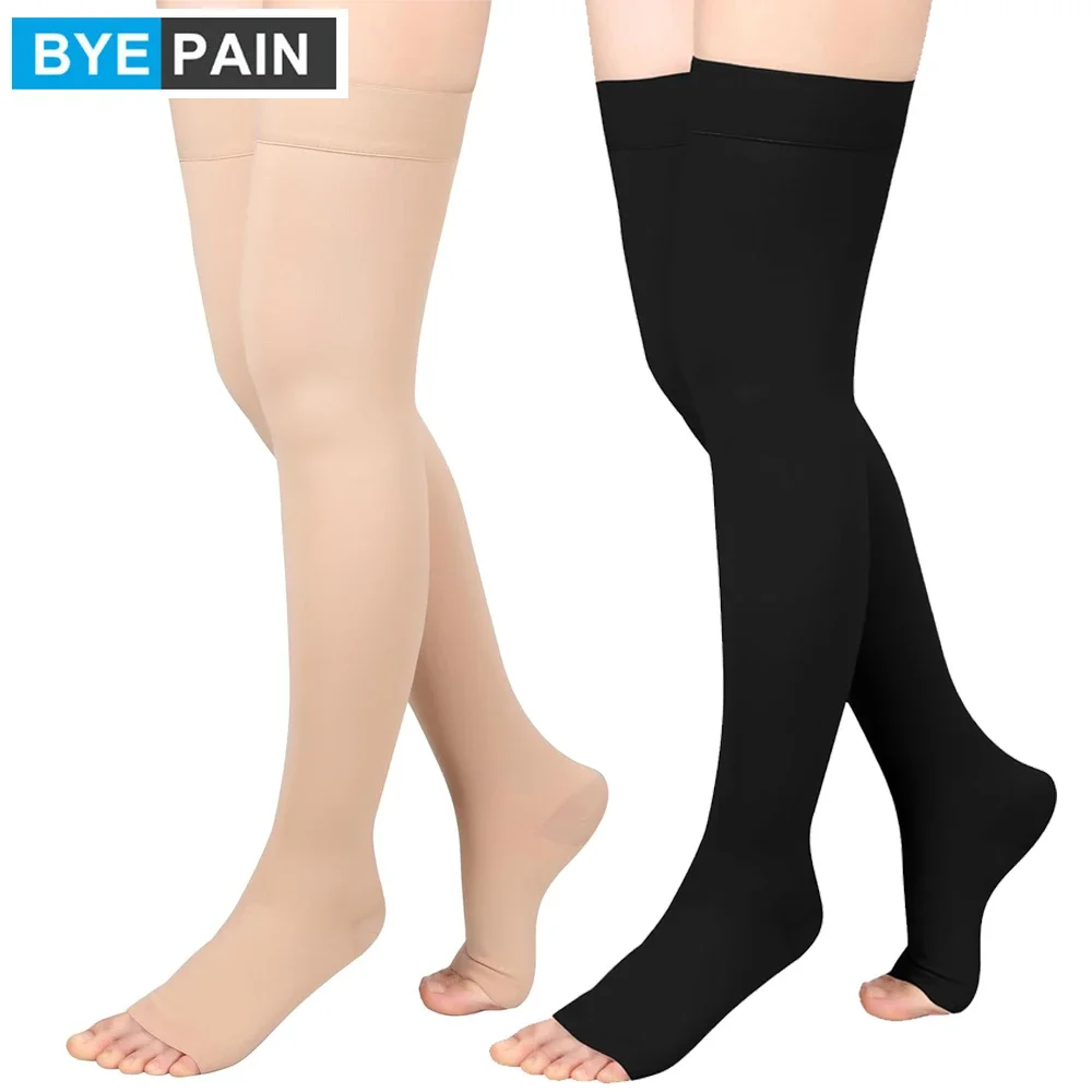 Thigh-High-Compression-Socks-Firm-Support-20-30-mmHg-Gradient ...