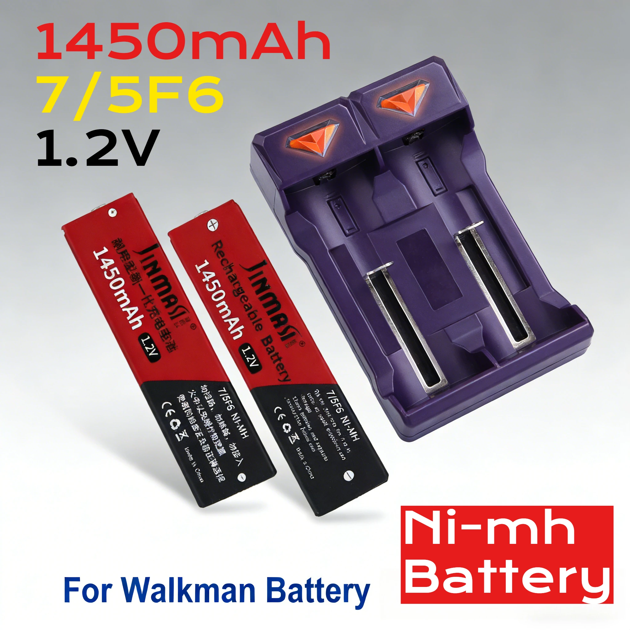 New 1.2V 7/5F6 67F6 1450mAh Ni-mh Battery 7/5 F6 Cell Fast Charging for ...