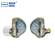 NiceHCK 하이파이 오디오 애호가 인이어 이어폰, 하이브리드 음악 스포츠 이어버드, 분리형 0.78mm 2 핀 케이블, 7 ...