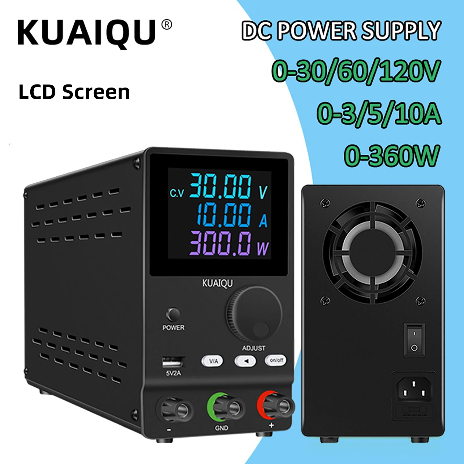 KUAIQU-ajust-vel-DC-Power-Supply-vari-vel-30V-10A-Lab-Power-Supply ...