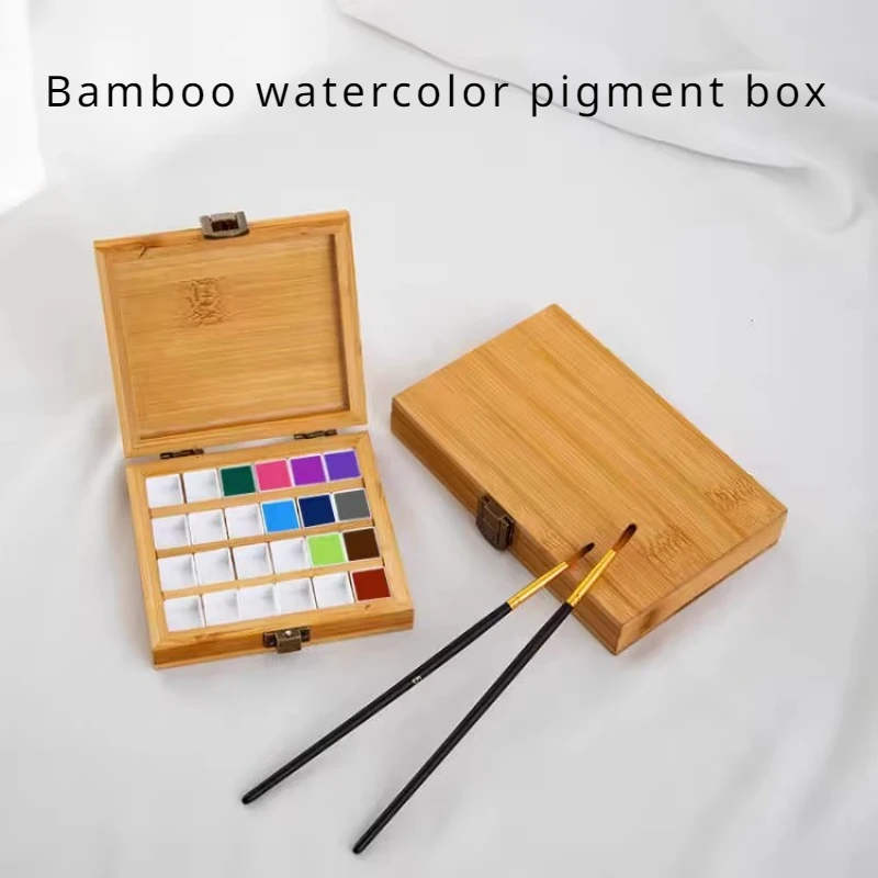 24grid-36grid-Bamboo-Material-Watercolor-Pigment-Packaging-Box-Art ...