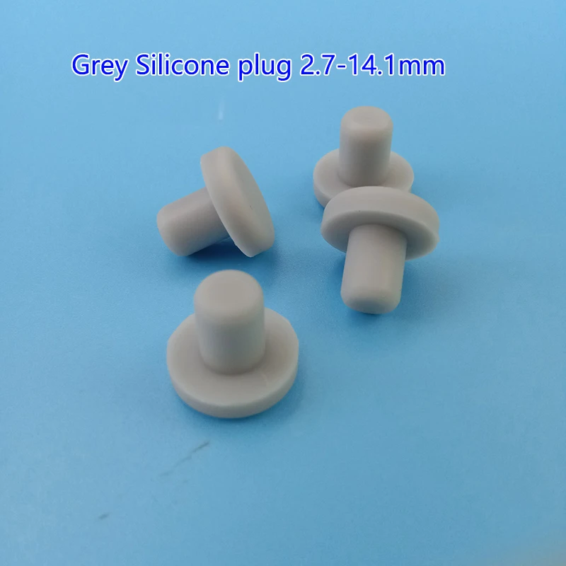 Grey-Silicone-Plug-Circular-Rubber-Plug-Elastic-Sealing-Plug-Circular ...