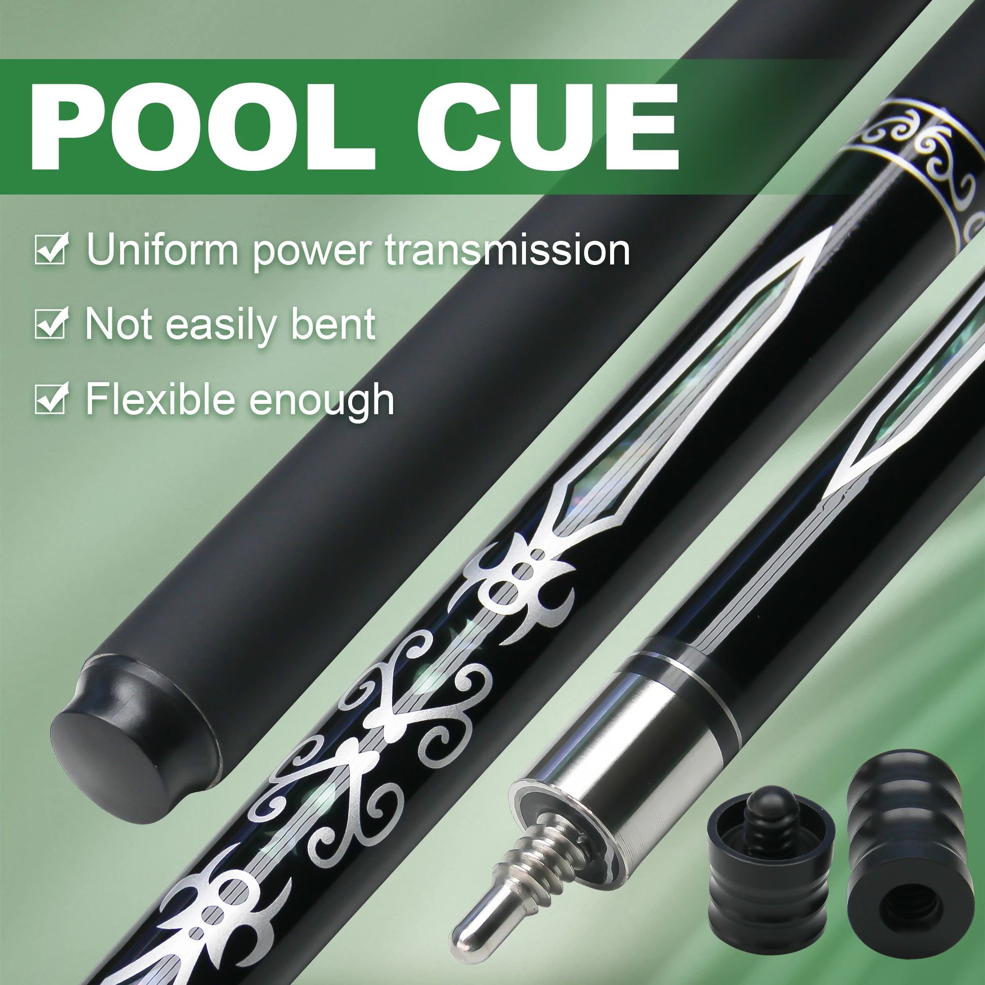 Professional Billiard Cue Stick - 13MM Leather Tip Pool Cue - Authentic ...