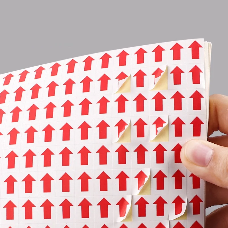 Red Arrow Adhesive Stickers Directional Marking Labels Self-Adhesive ...