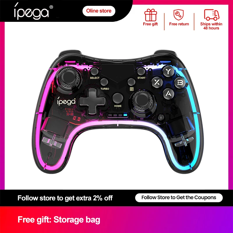 Bluetooth Game Controller | Transparency Gamepad | Ipega Controller ...