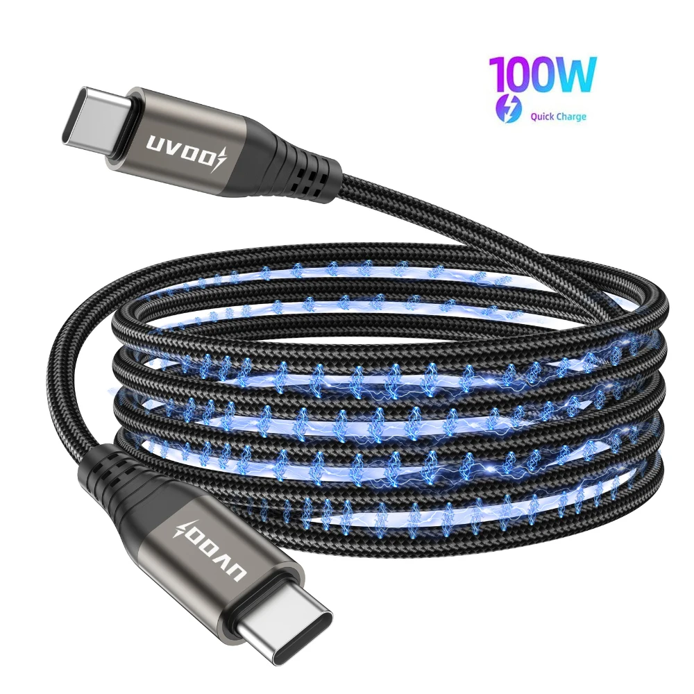 UKYEE-USB-C-a-C-Cabo-Magn-tico-Carregador-R-pido-Fio-de-Carregamento-de ...