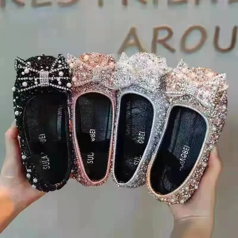 Spring New Children Shoes Girls Princess Shoes Glitter Children Baby ...