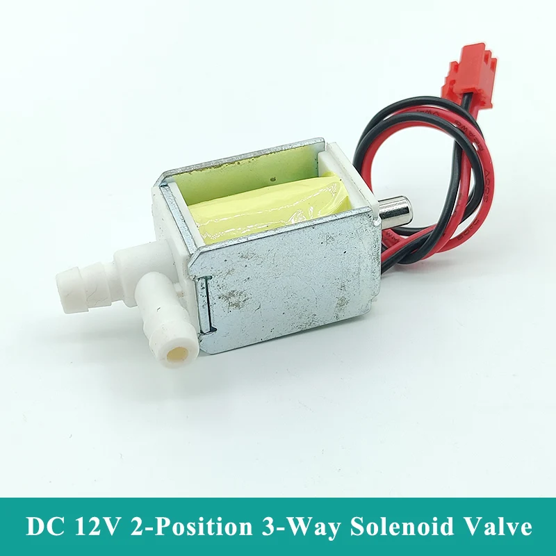 DC 12V 24V 2 position 3 way Micro Electric Solenoid Valve N/C N/O Mini Water Air Flow Control ...