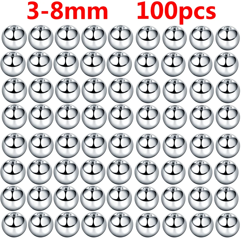 100pcs-Stainless-Steel-Ball-Accessories-Nipple-Piercings-Nose-Eyebrow ...
