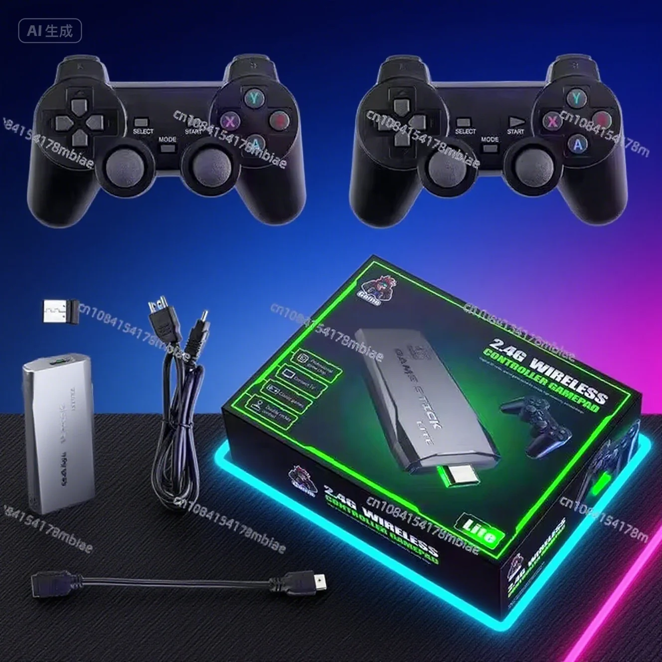 For 2025 Home Game Console 2.4G Wireless Double TV Game Console HDMI ...